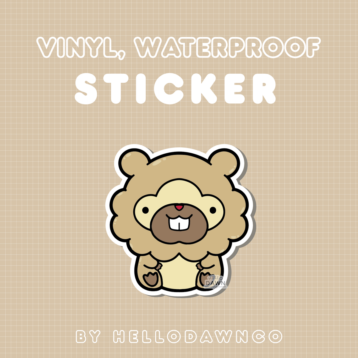 #399 Meme Beaver Vinyl Waterproof Sticker – Hellodawnco