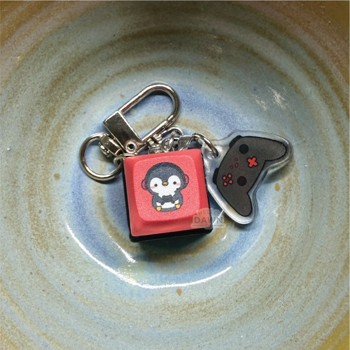 Gamer Penguin RGB Keycap Keychain – Hellodawnco