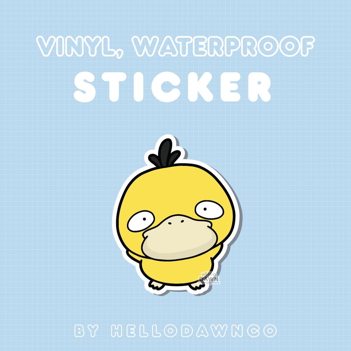 #054 Derpy Duck Vinyl Waterproof Sticker – Hellodawnco